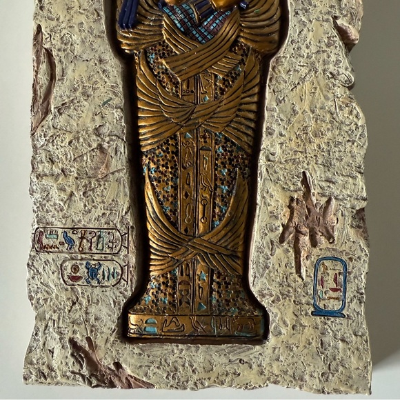 Wall Decor | Egyptian King Tut Mummy Plaque Golden Sarcophagus Summit ...